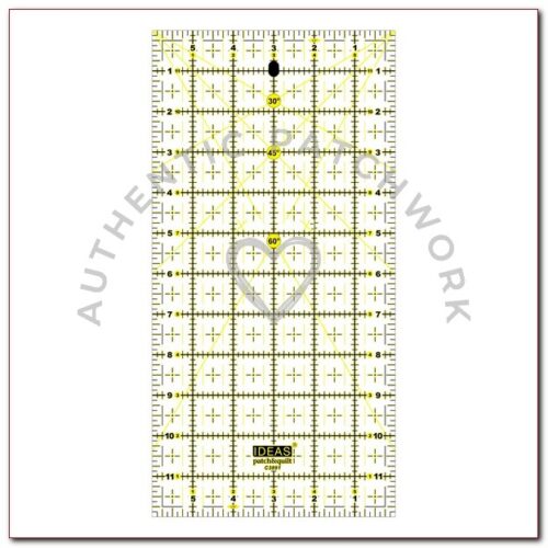 Regla 6"x12" rectangular pulgadas